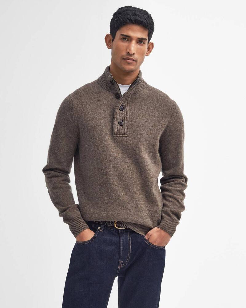 Barbour - Pull Essential Patch Half Zip Dark Stone – Contresens, le ...